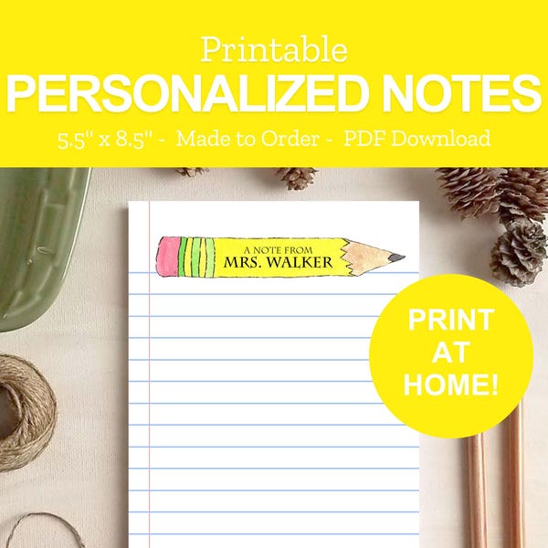 Teacher Notepad - Etsy UK