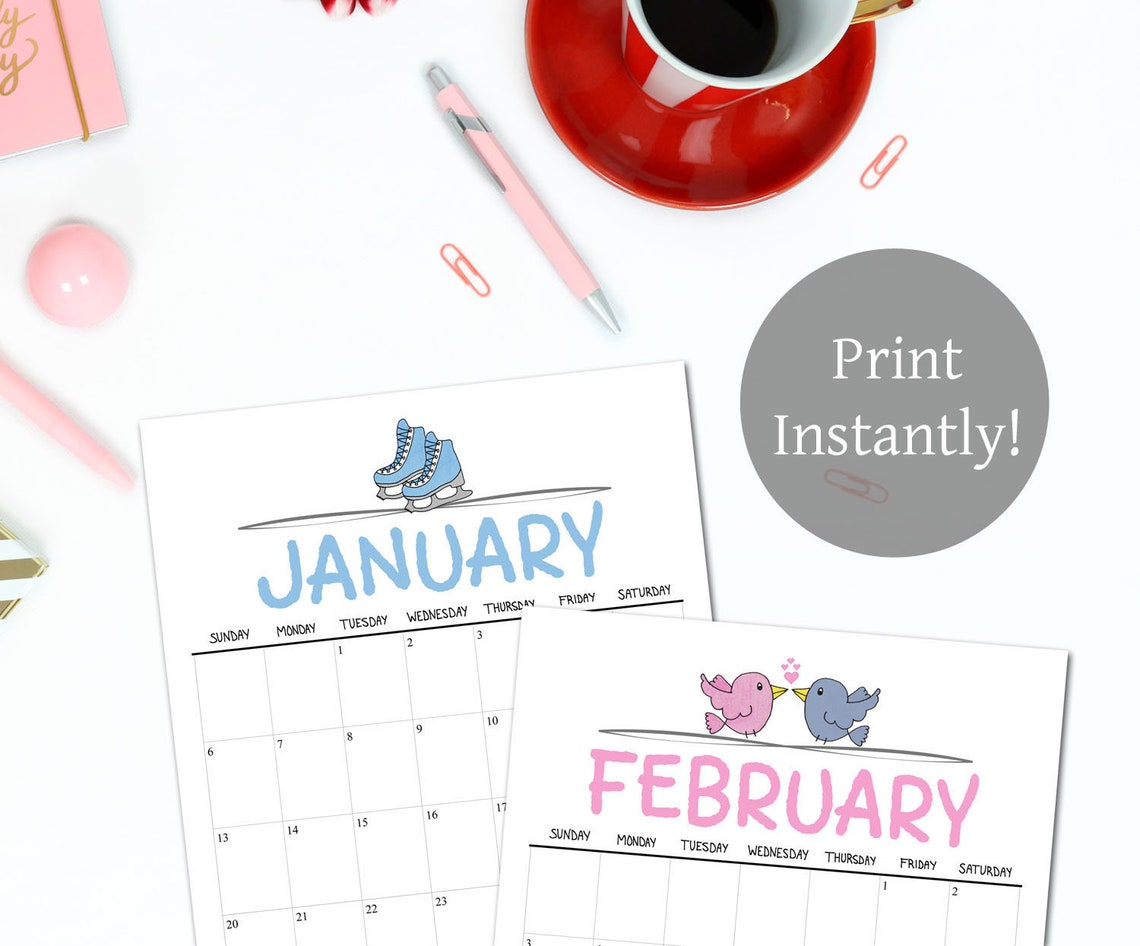 2019 Printable Calendars Are Here! - Food Life Design