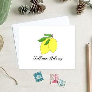 Personalized Note Cards Lemon Note Cards Lemon Gifts - Etsy