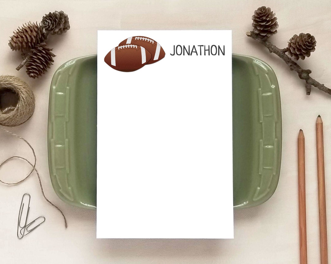 Personalized Notepad Football Notepad Sports Stationery for Coach or ...