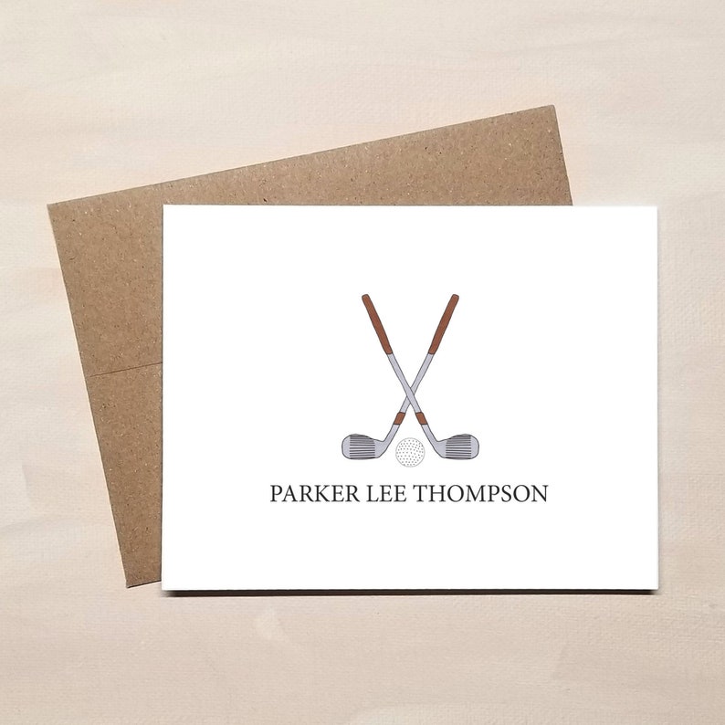 Golf Note Card Set Golfer Gifts Personalized Golfing - Etsy
