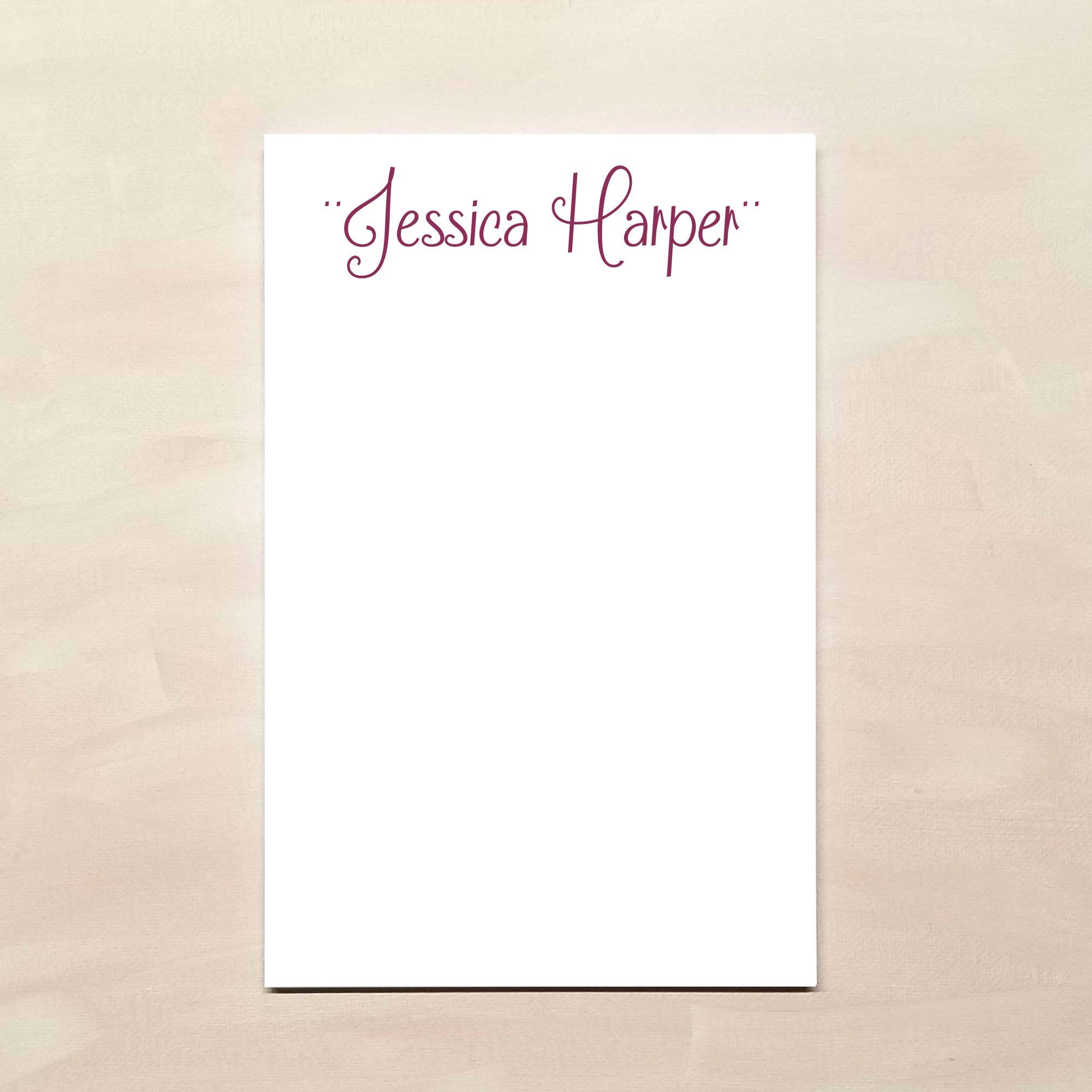 Personalized Script Notepad for Girls Custom Stationery - Etsy