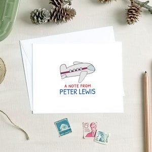 Airplane Note Cards Personalized Stationery Gift for Pilot - Etsy