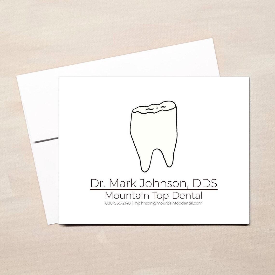 Tooth Note Cards for Dentists Personalized Dental Stationery - Etsy