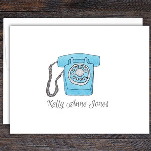 Vintage Telephone Note Cards Personalized Stationery Gift for Secretary ...