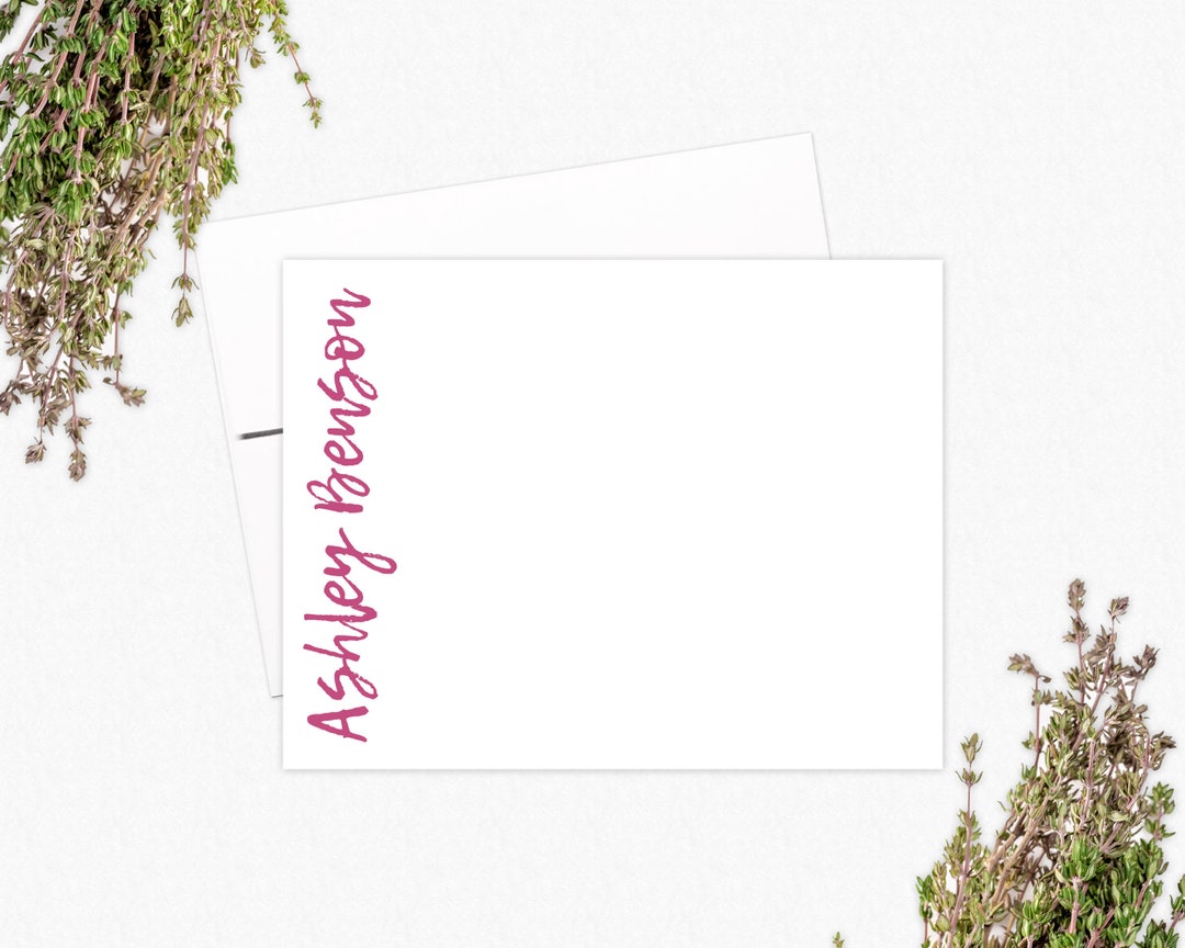Custom Flat Note Card Set Personalized Gifts Teacher Gift - Etsy