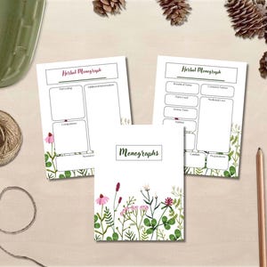 Herbal Remedies Planner Bundle Printable Materia Medica Planner Color ...