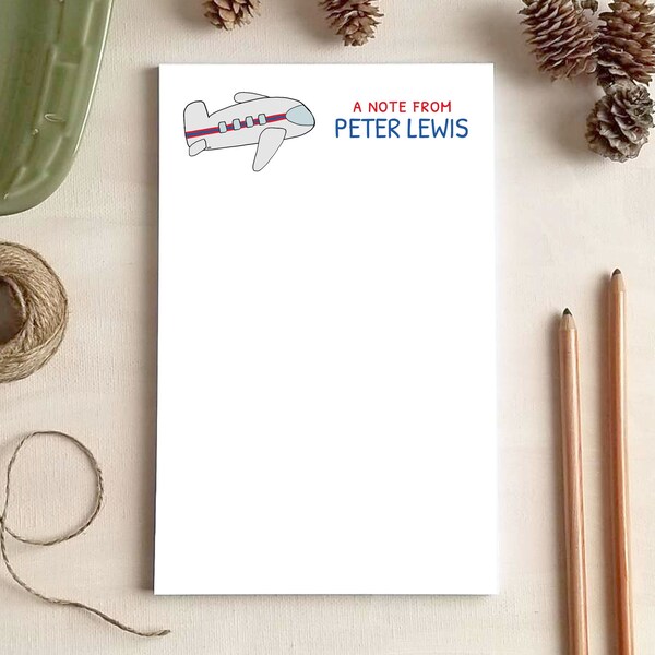 Airplane Notepad - Etsy