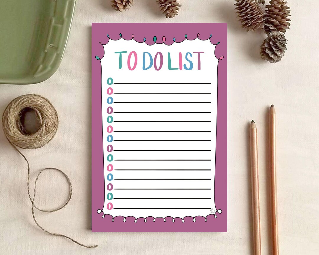Swirly Doodles to Do List Notepad - Etsy