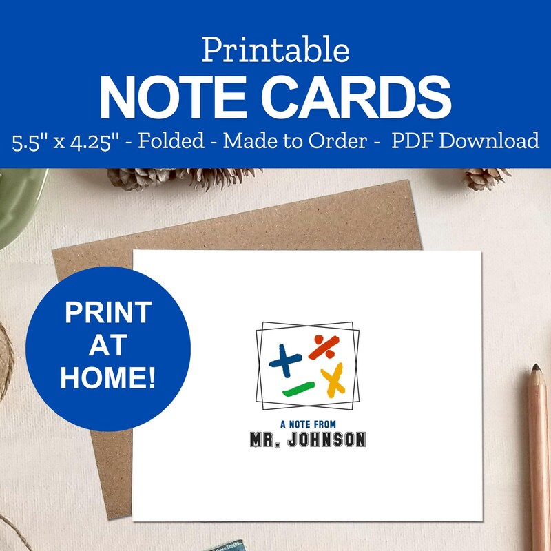 Math Notes - Etsy