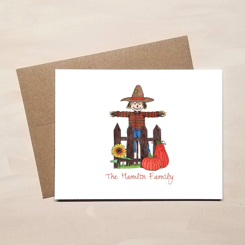 Scarecrow Stationery for Fall - Food Life Design