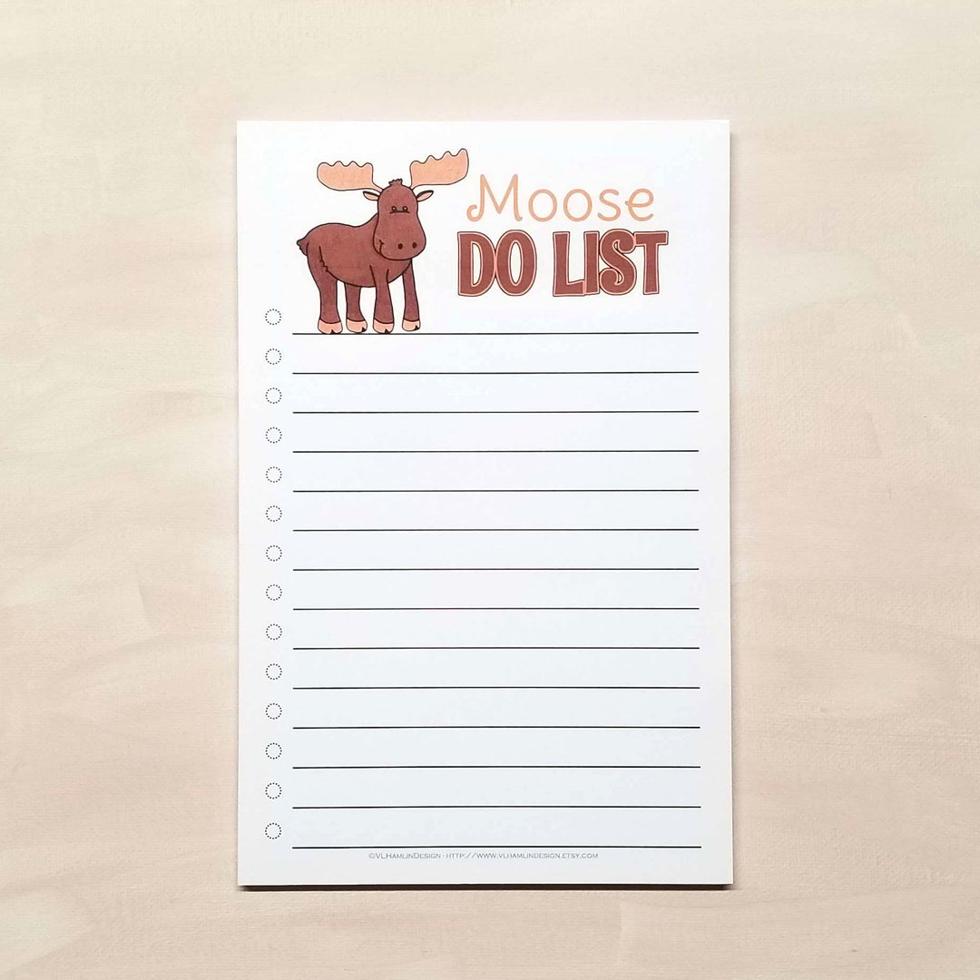 Moose Do List Notepad - Etsy
