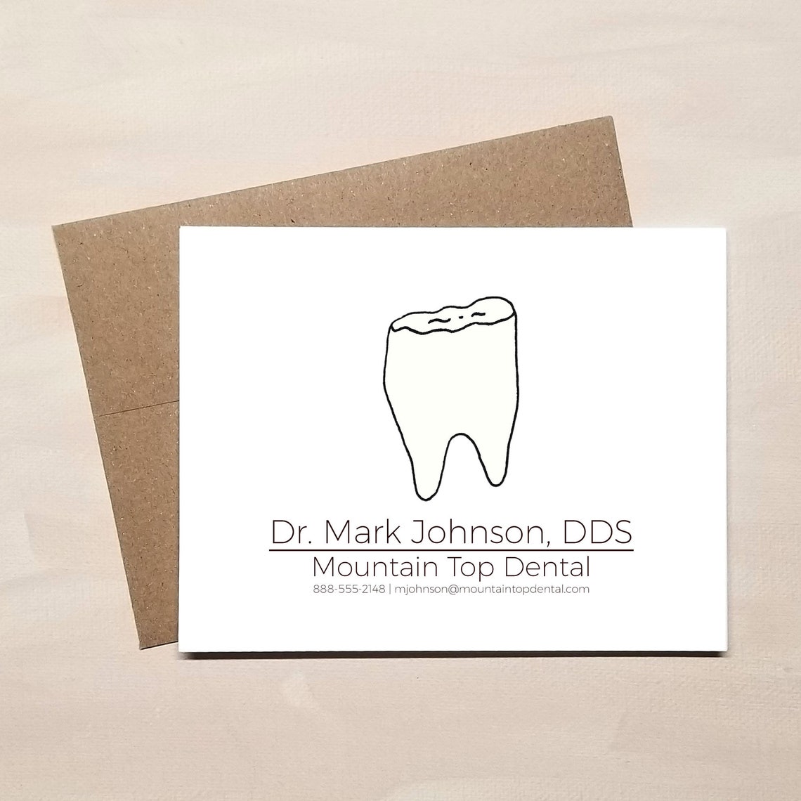 Tooth Note Cards for Dentists Personalized Dental Stationery - Etsy