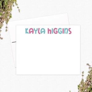 Flat Note Cards for Women Personalized Stationery Gifts for Girls - Etsy