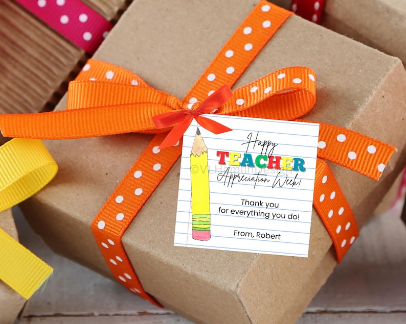 Pencil Gift Tags - Teacher Appreciation Tags End of School Year Thank ...