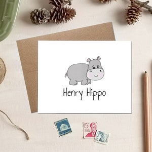 Personalized Stationery Hippo Stationery Set for Kids Hippo Gifts - Etsy