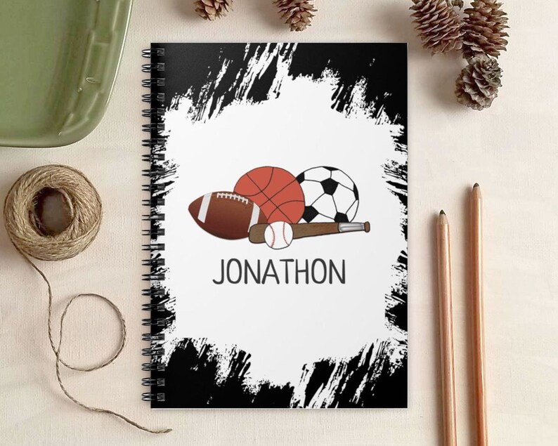Sports Notebook Personalized Gift for Kids | Etsy