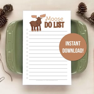 Moose Do List Printable - Instant Download - Etsy