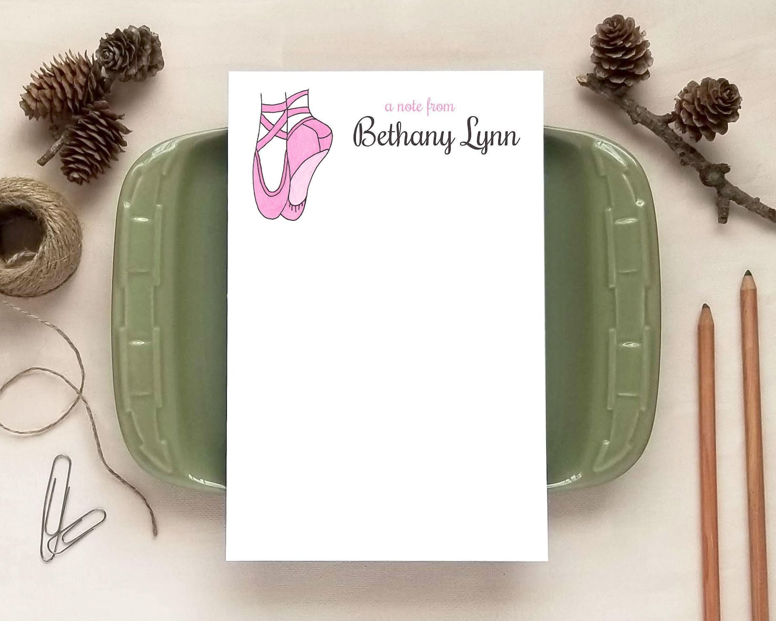 Ballet Notepad - Gifts for Dancers or Dance Teachers - Personalized ...