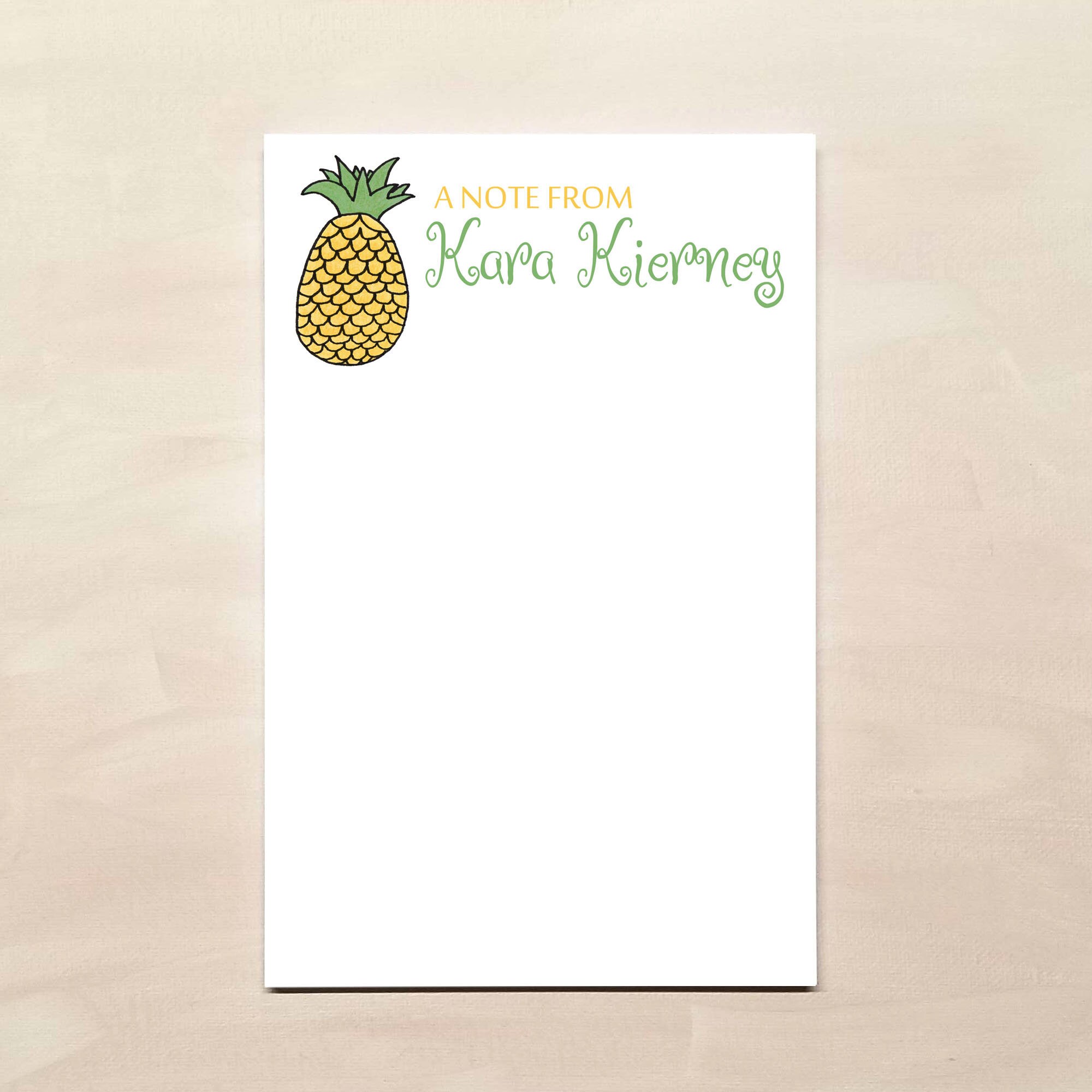 Personalized Notepad Pineapple Notepad for Kids Tropical - Etsy