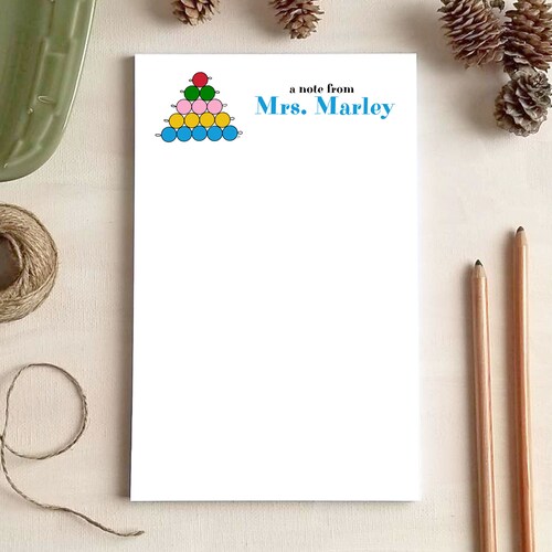 Personalized Notepad Pink Tower Notepad Stationery Gift - Etsy