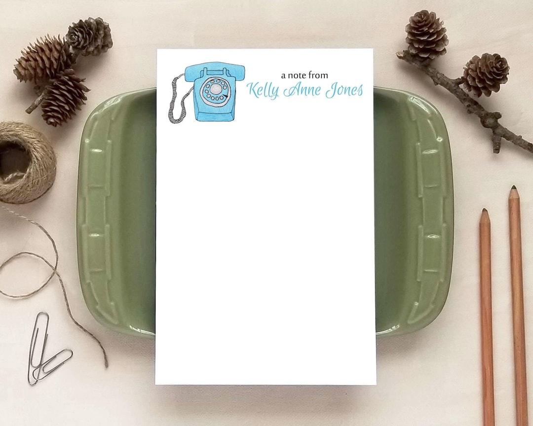 Rotary Telephone Notepad - Stationery Gift for Secretary or ...