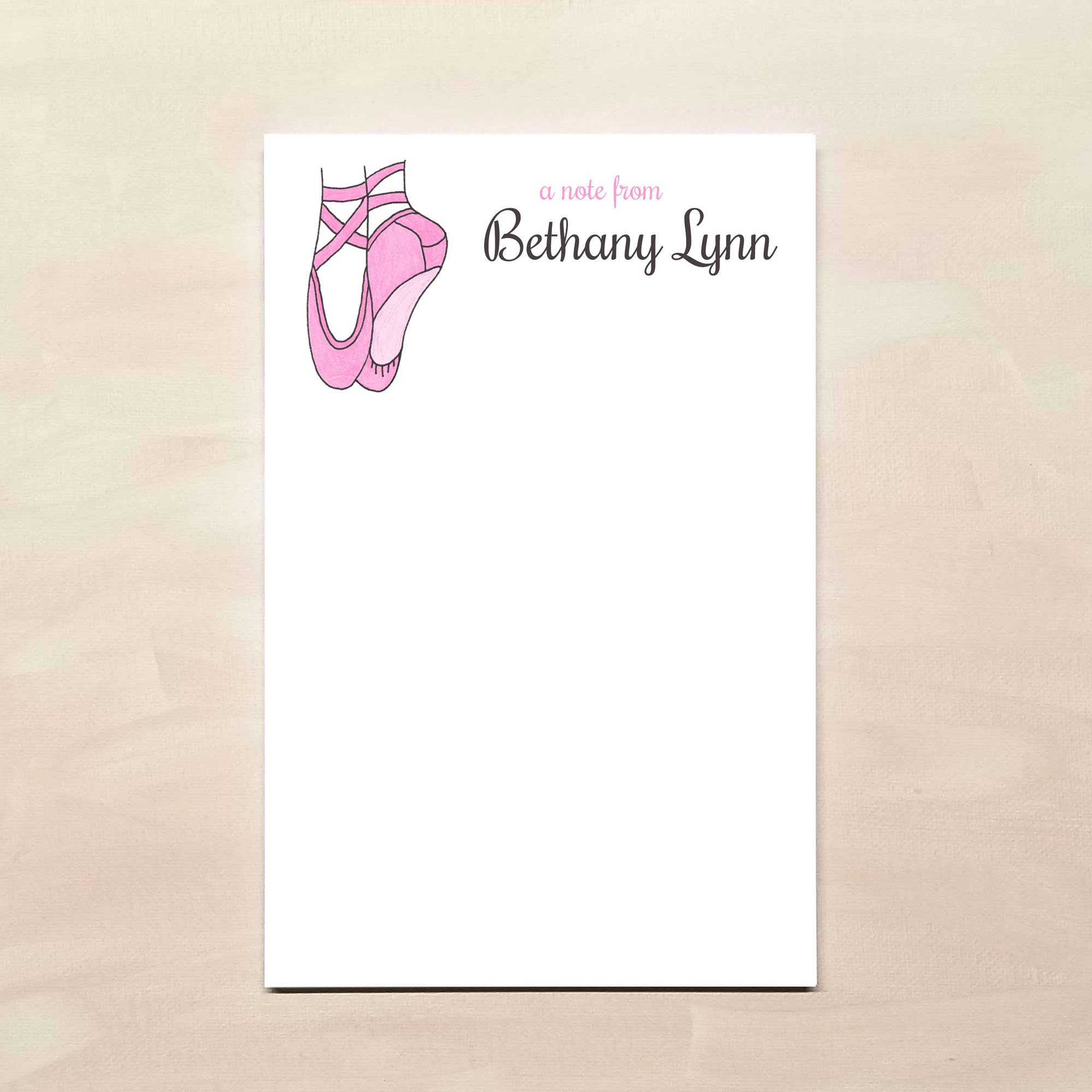 Ballet Notepad for Kids Personalized Notepads Gifts for - Etsy