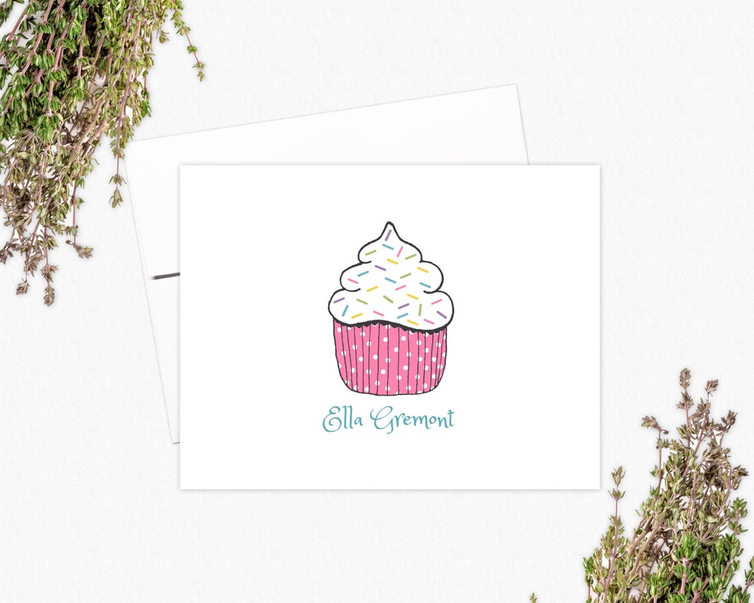 Personalized Note Cards Cupcake Note Cards Cupcake Gifts - Etsy