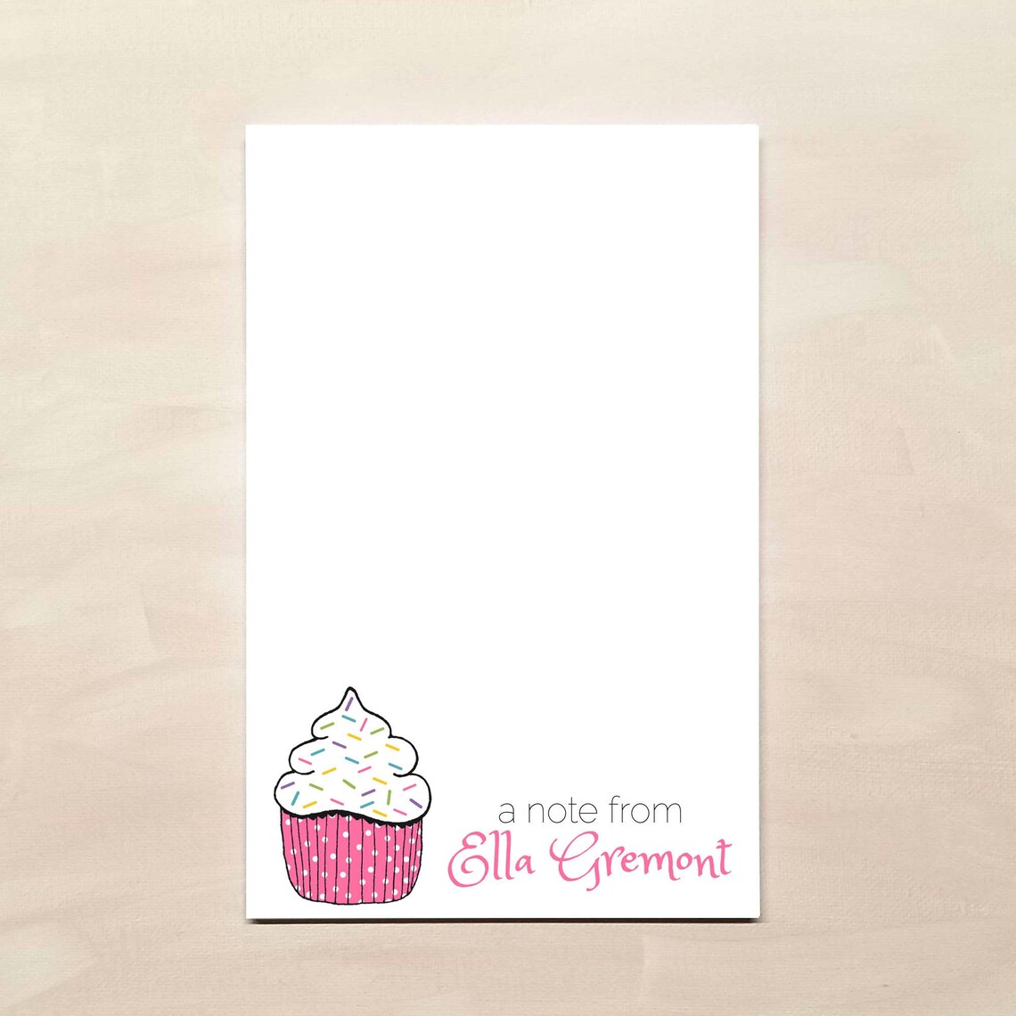 Personalized Notepad Cupcake Notepad Personalized Notepads - Etsy