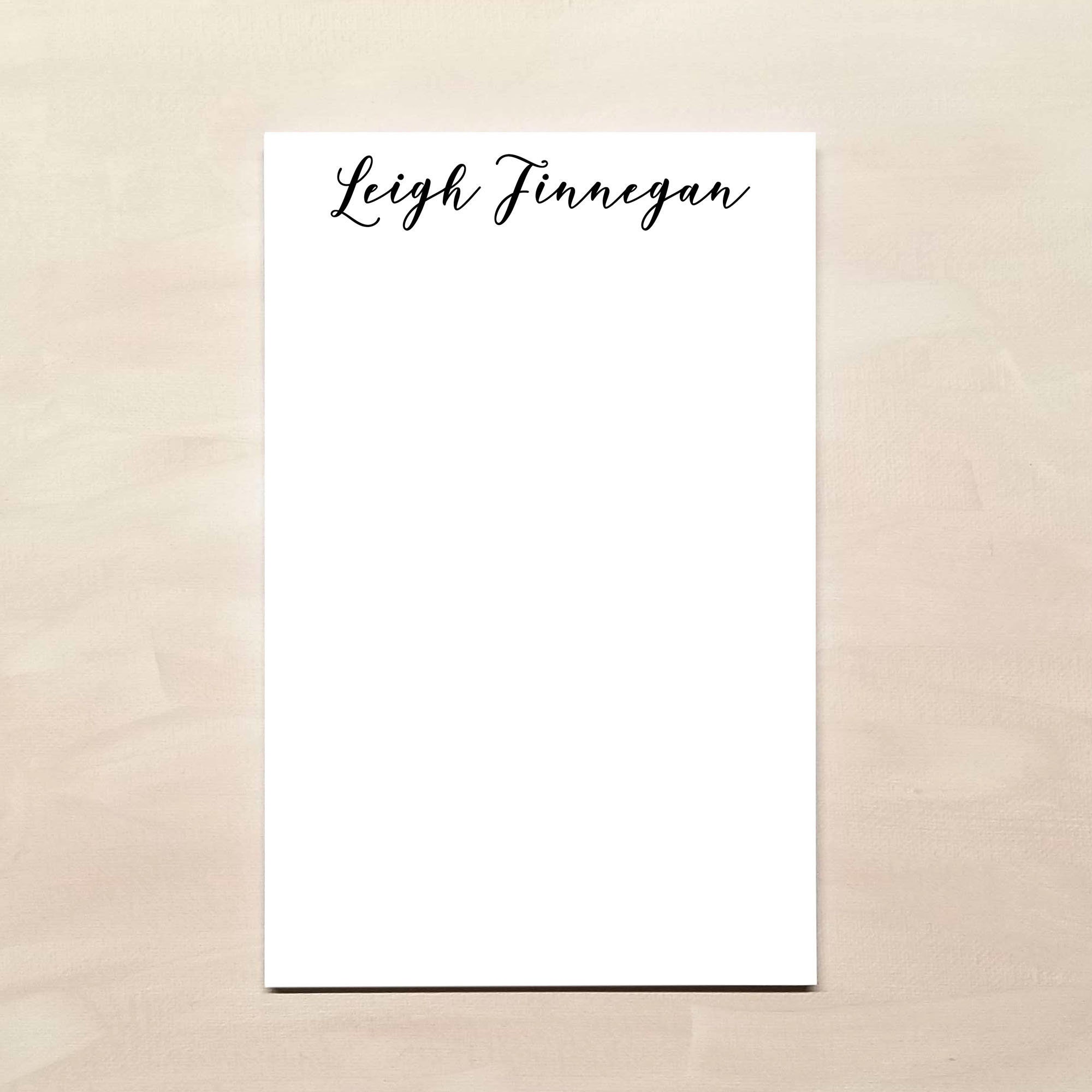 Personalized Notepad Script Notepad for Her Professional - Etsy