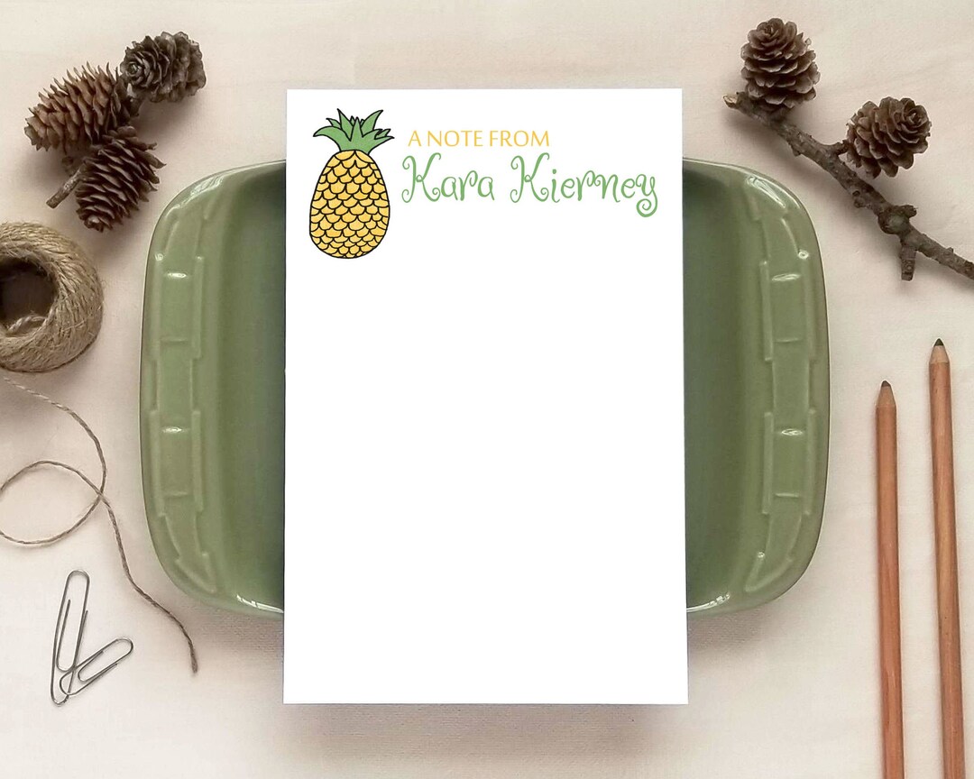 Personalized Notepad Pineapple Notepad for Kids Tropical Notepads Stationery Gifts for Children ...