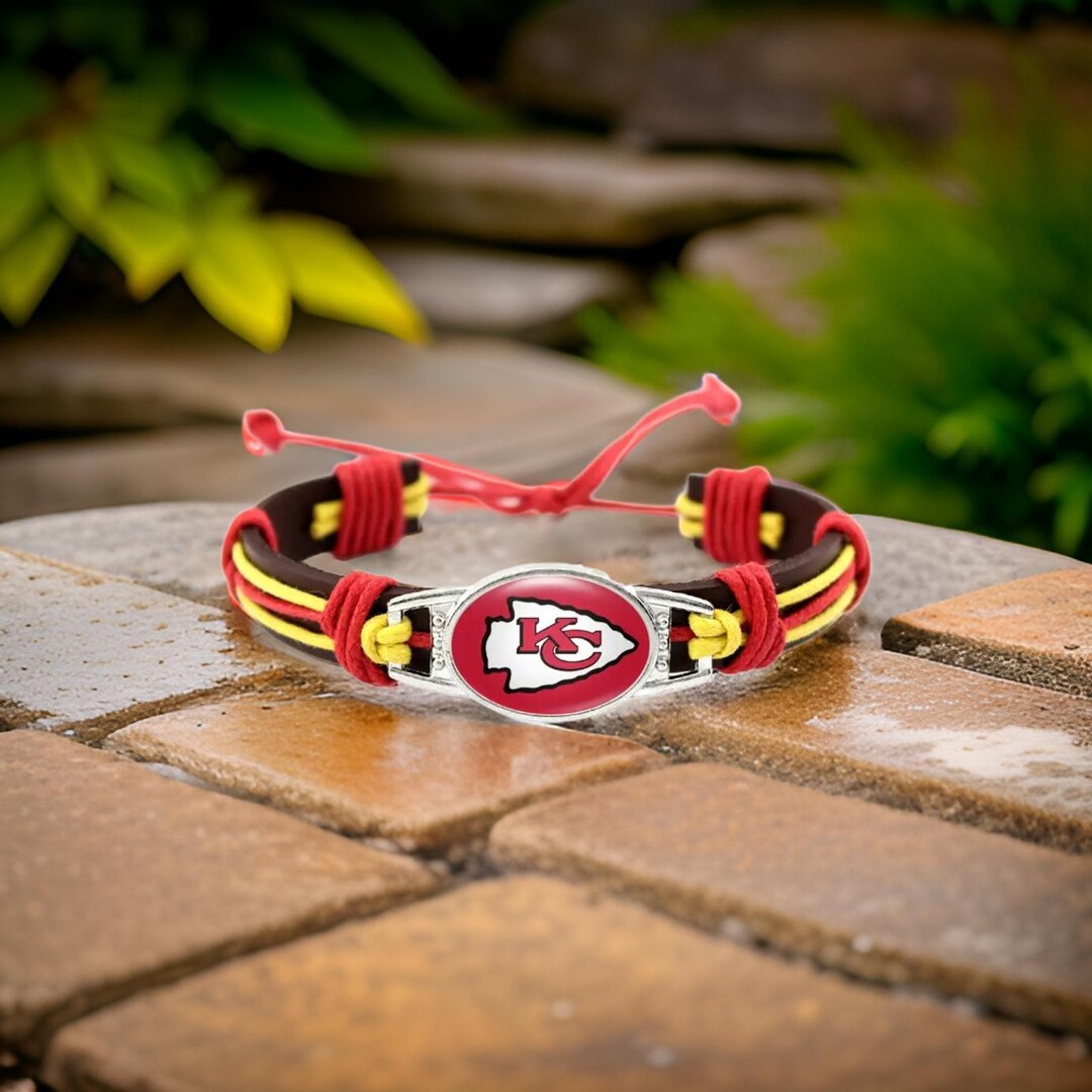 Kansas City Chiefs Leather Charm Bracelet - Etsy