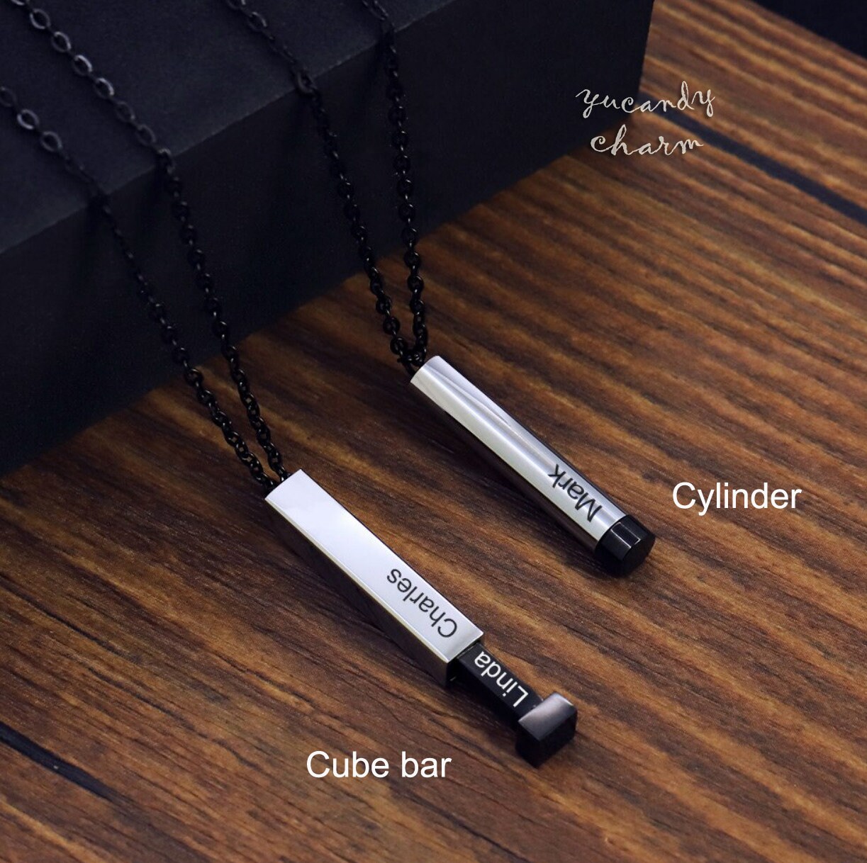 Personalized Custom Name Hidden Love Secret Message 3D Cube Cylinder ...