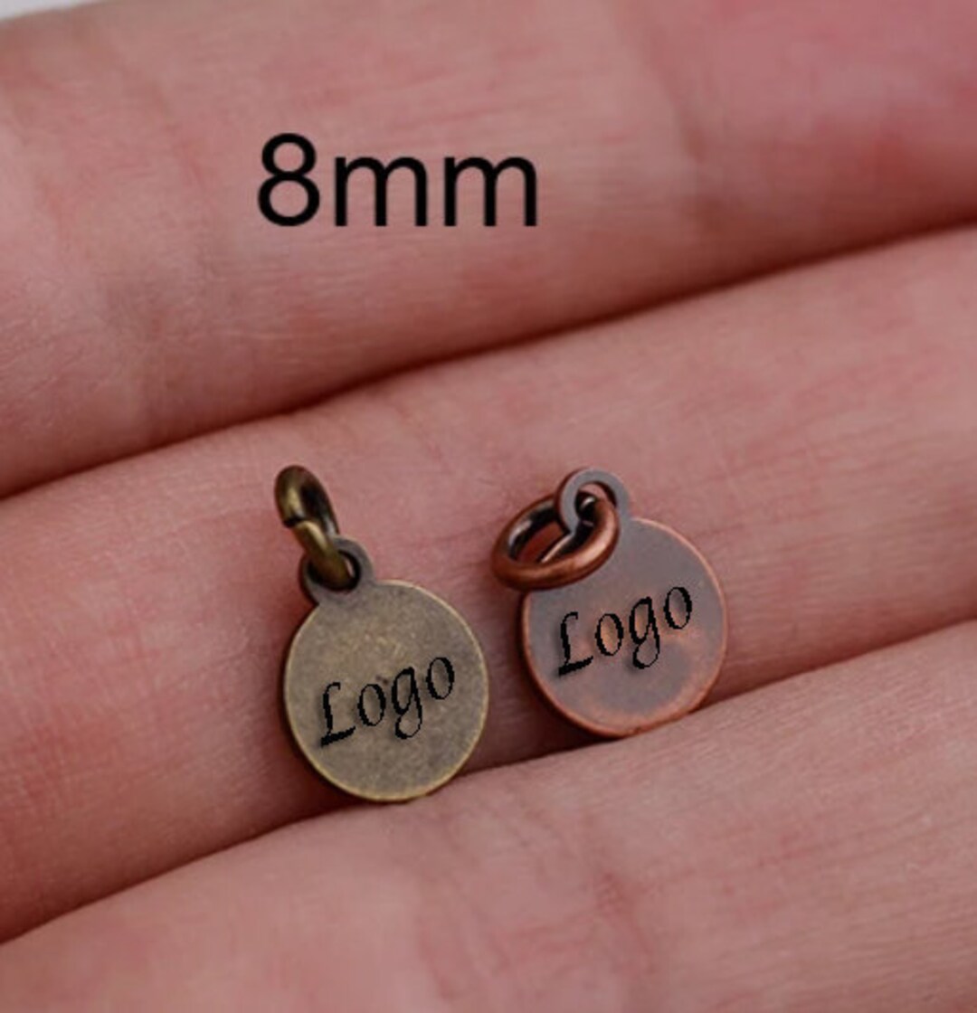 50pcs 6mm-15mm Quality Bronze Brass Plated Stainless Steel Custom Logo ...
