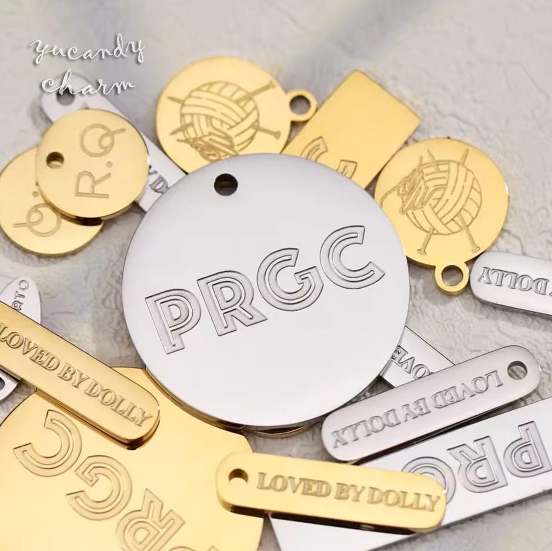 50pcs Custom Debossed 3D Logo Laser Etching Carving Engraving Polished ...
