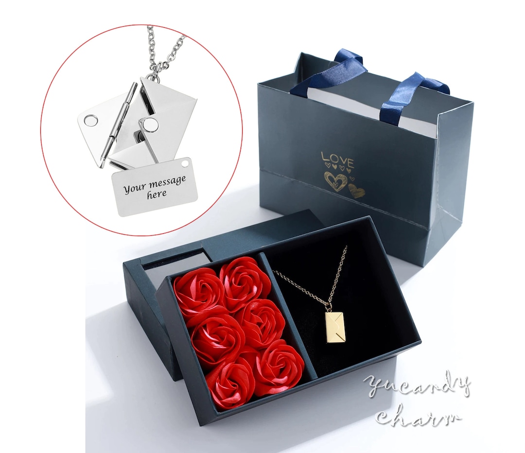 Rose Gift Box Set Personalized Custom Engraving Hidden Love Letter ...