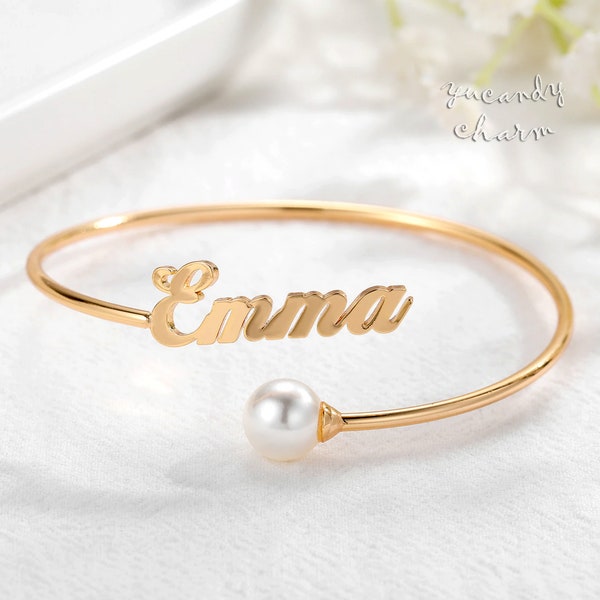 Bracelet Pearl White Font - Etsy
