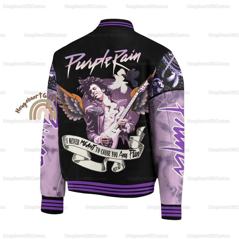 Prince Purple Jacket, Prince Purple Rain Baseball Jacket, Purple Rain ...