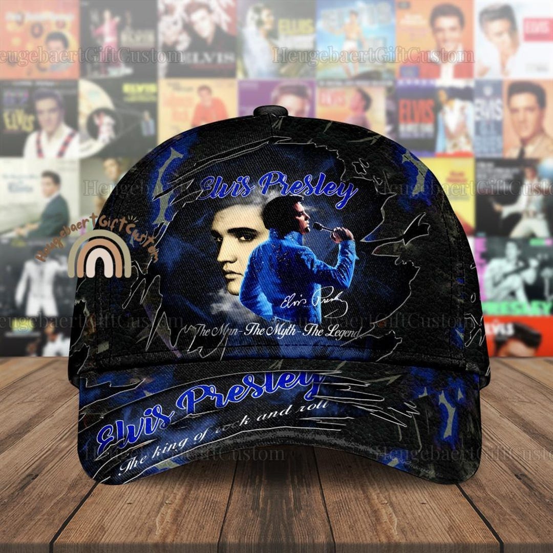 Vintage Elvis Presley Cap, Elvis Presley Retro Cap, King of Rock N Roll ...