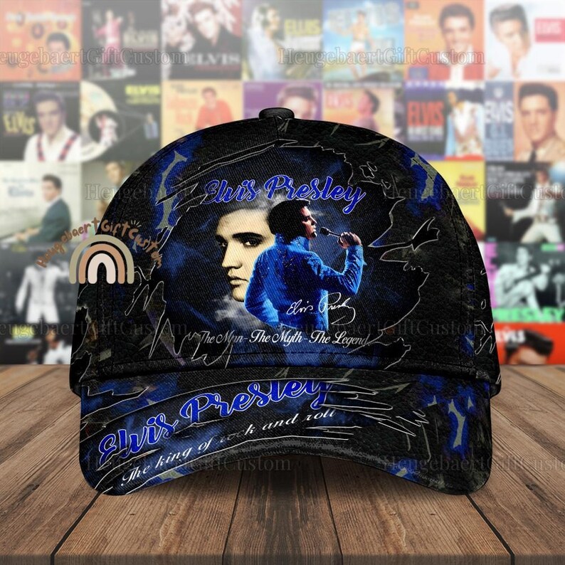 Vintage Elvis Presley Cap, Elvis Presley Retro Cap, King of Rock N Roll ...