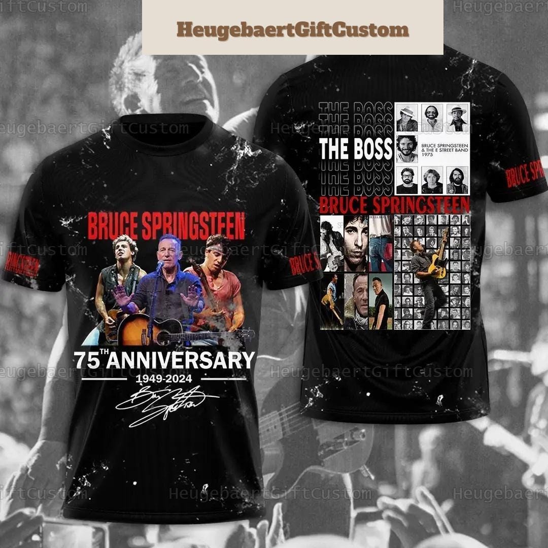 Bruce Springsteen Two Sides Shirt, Bruce Springsteen 75th Anniversary ...