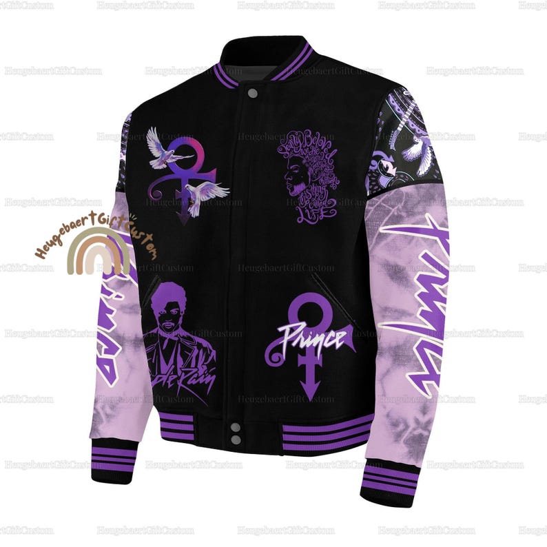 Prince Purple Jacket, Prince Purple Rain Baseball Jacket, Purple Rain ...