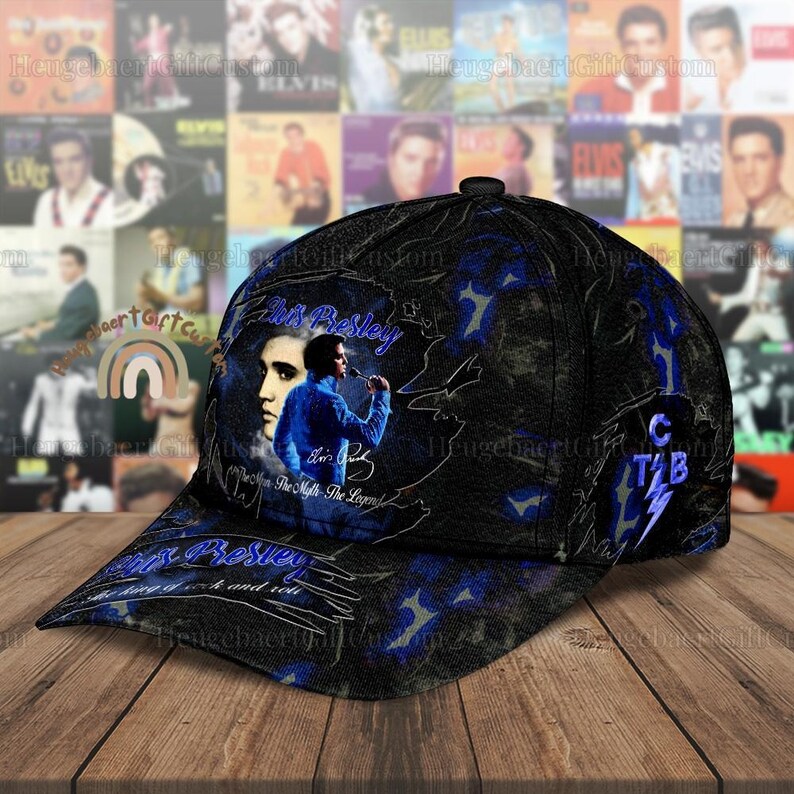 Vintage Elvis Presley Cap, Elvis Presley Retro Cap, King of Rock N Roll ...