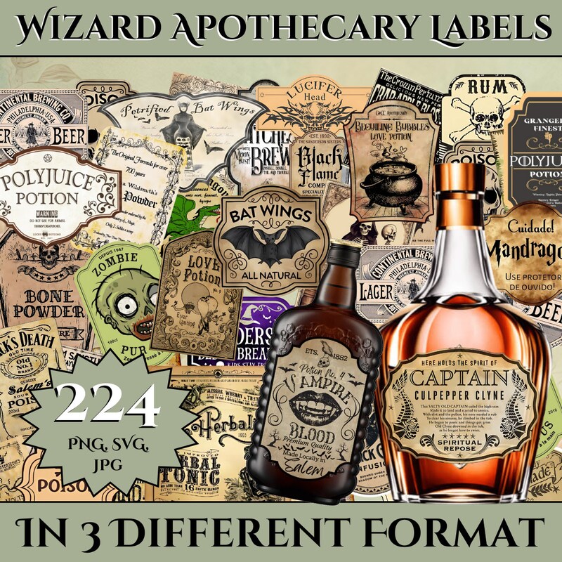 Potion Bottle Labels - Etsy