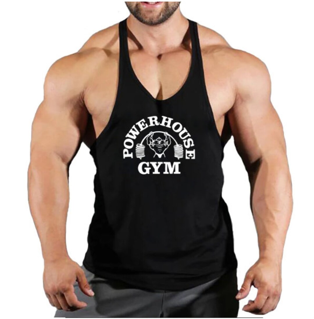 Fitness Clothing Gym T-shirts Suspenders Man Gym Top Men Sleeveless ...