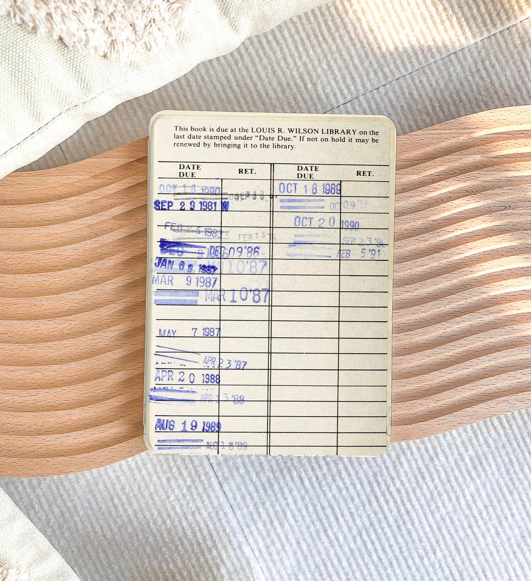 Retro Library Due Date Cards All New Kindle 11th Generation 6 2022 Case ...