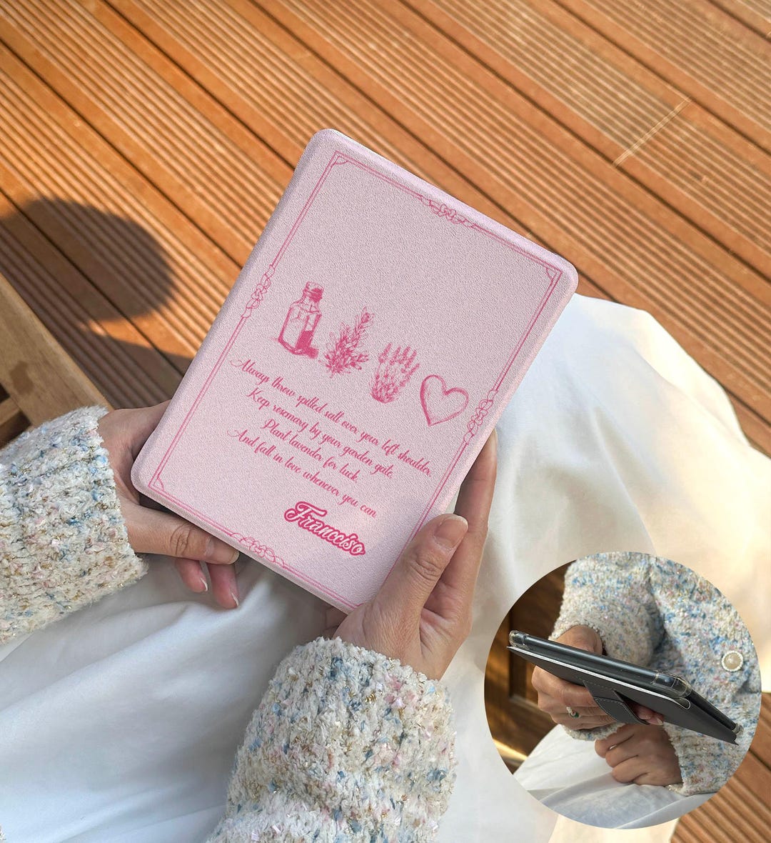 Practical Magic Kindle Case – Pink Book Ish Cover for Paperwhite 12th ...