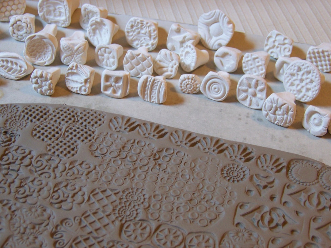 Texture Stamps for Clay/ Pottery, Polymer, PMC, Play Doh, Fondant and ...
