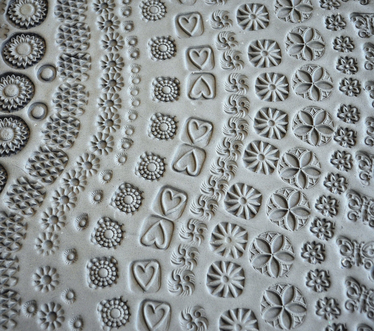 Bisqued Pottery Stamps: Handmade Clay Texture Tools, Set of 15 - Etsy