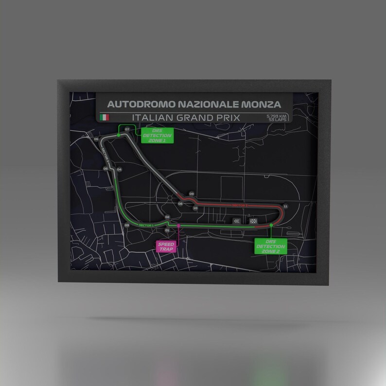 Autodromo Nazionale Monza - 3D Printed - 2025 - F1 Gift Idea - Formula ...